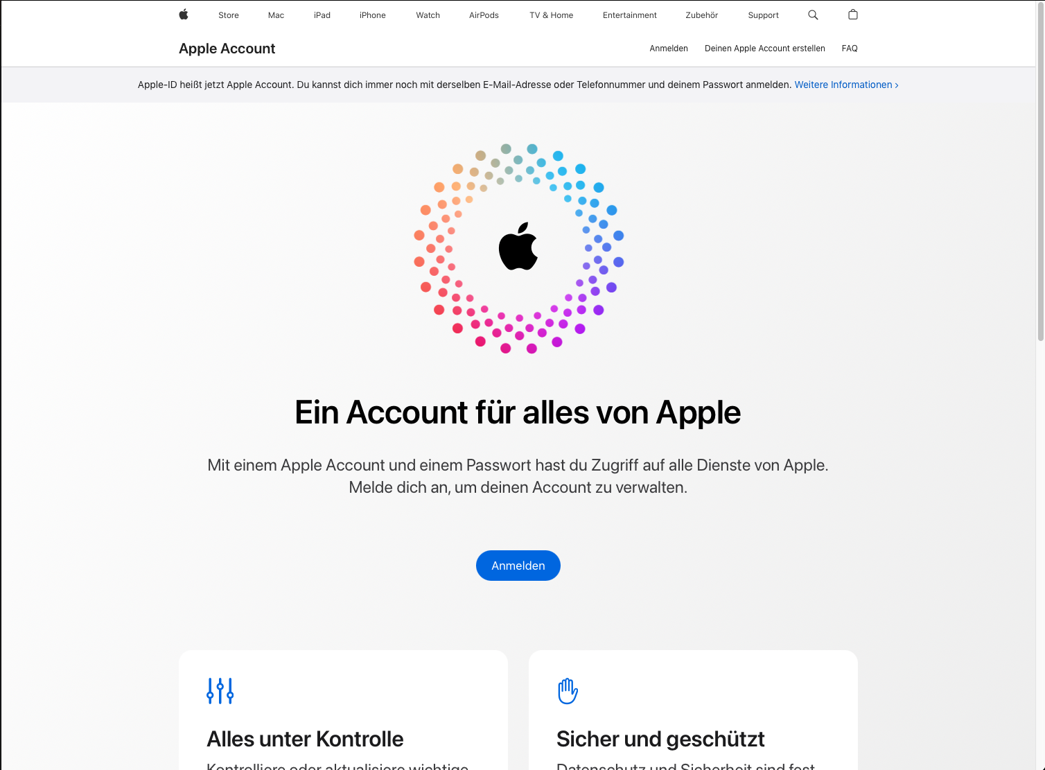 Apple Anmeldung | Univelop Docs
