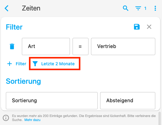 Suchen und Filtern | Univelop Docs